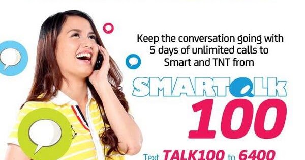 SMART TALK 100 promo offers 5 days unli call to Smart and Talk N Text