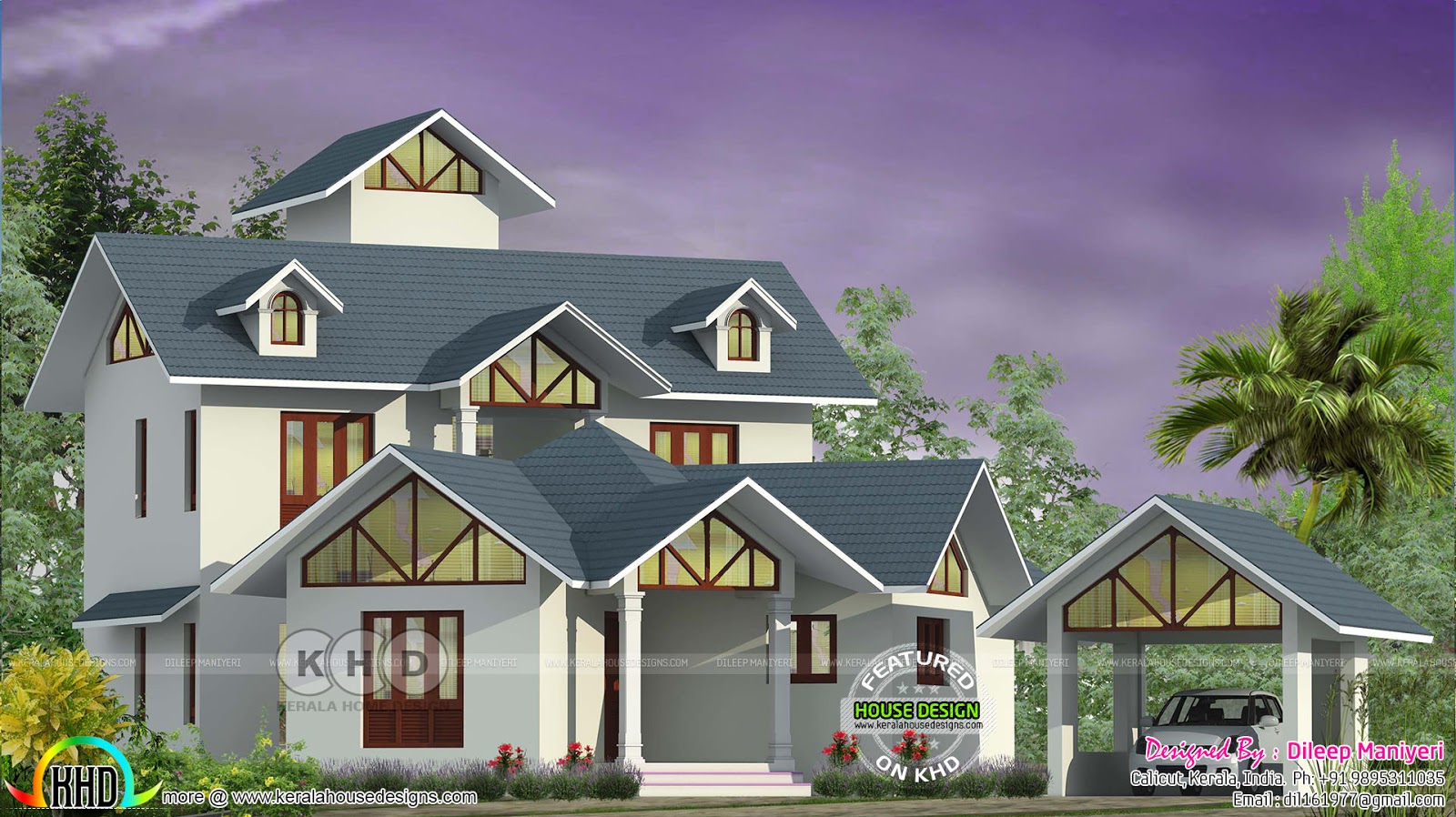 2020 sq-ft 4 bedroom semi colonial style home - Kerala Home Design and ...