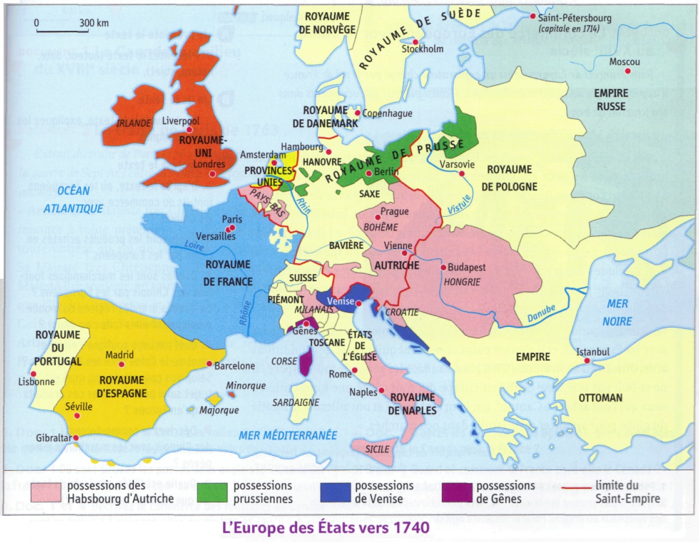 imágeneshistóricas.blogspot.es: Mapa de Europa en 1740