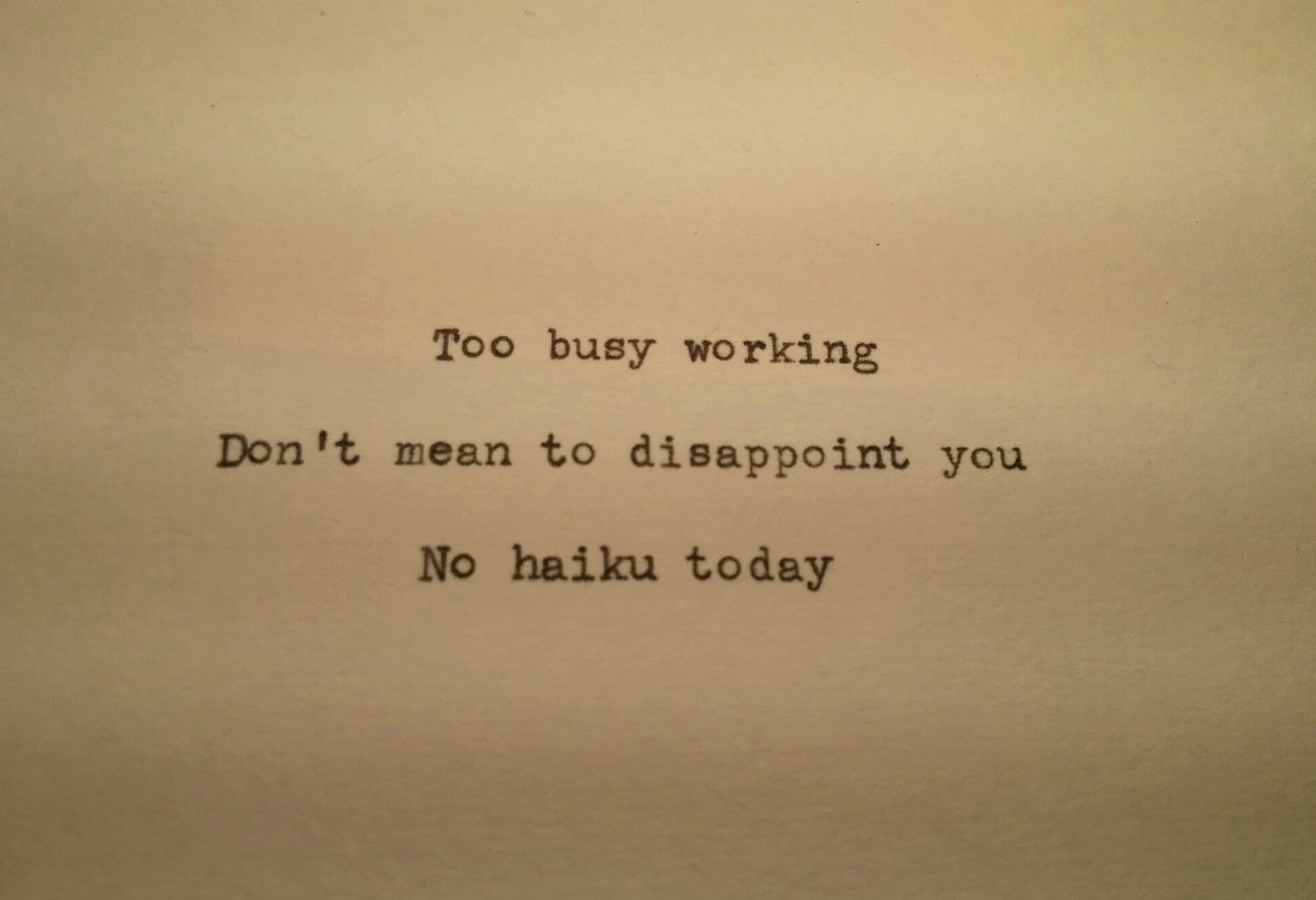 Daily Haiku-The NonHaiku