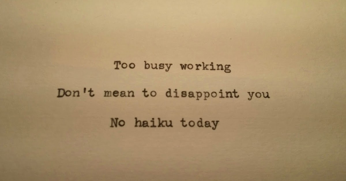 Daily Haiku-The NonHaiku