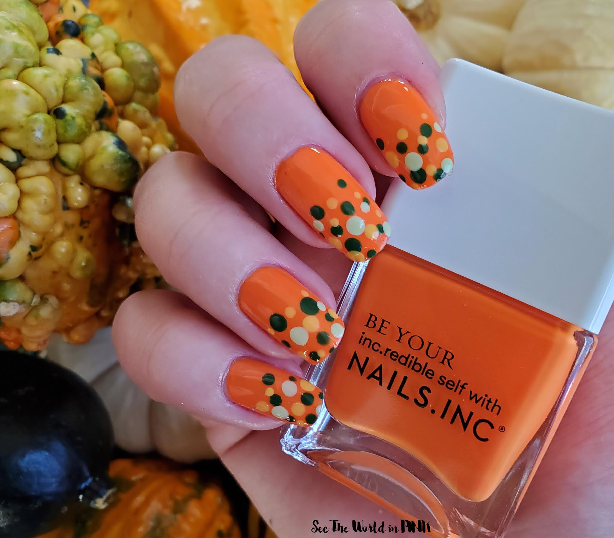 Manicure Monday - Fall Dotticure Nails | See the World in PINK