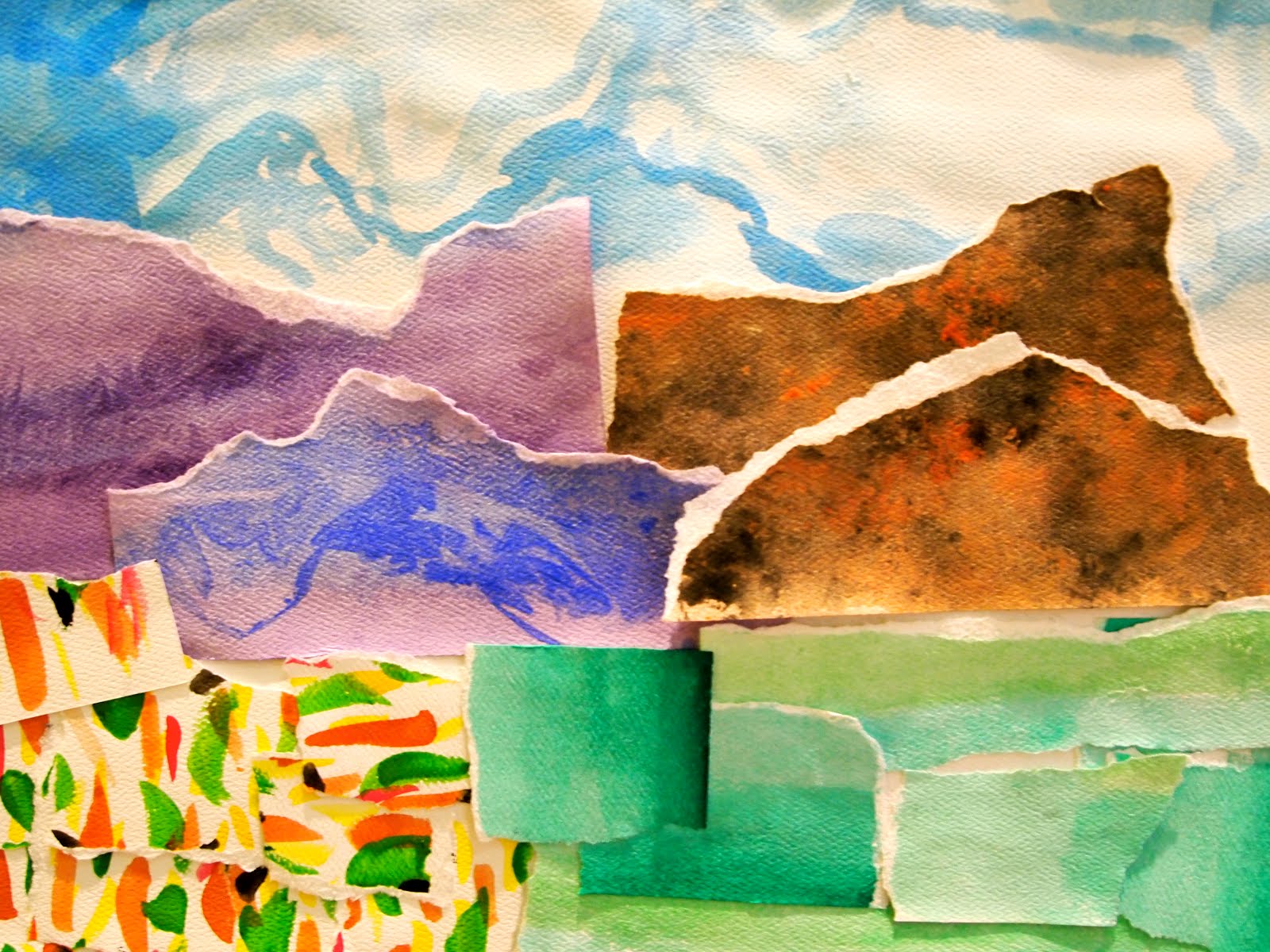 new city arts: second grade watercolor landscapes