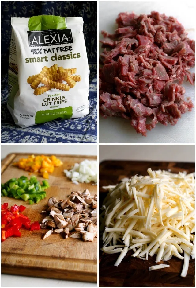 Loaded Philly Cheesesteak Skillet Fries | The Two Bite Club