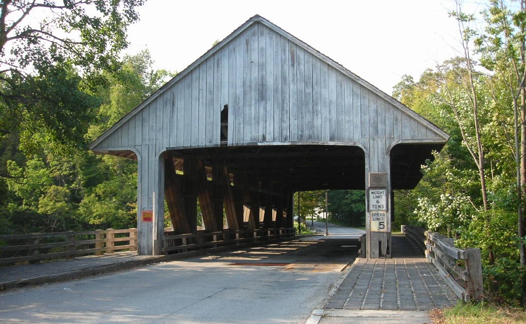 Old Pepperell (Chester Waterous) Covered Bridge - Pepperell, Massachusetts