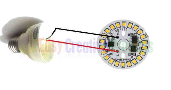 How to make 220v LED bulb easy at home