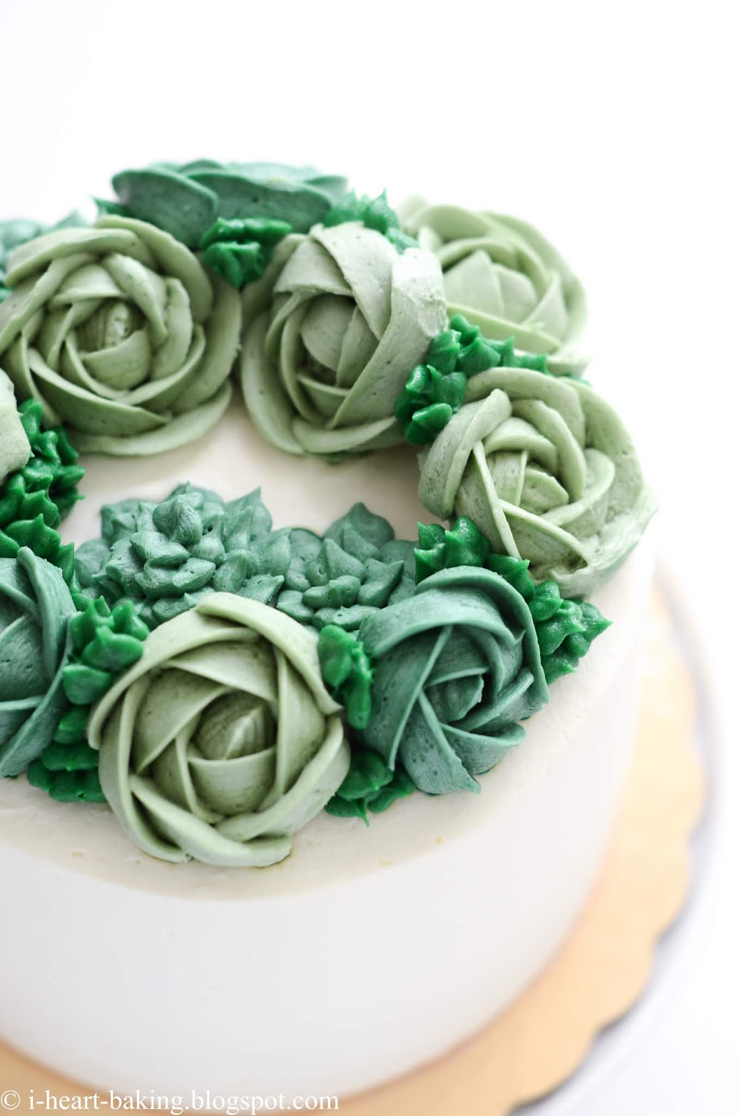 i heart baking!: succulent floral wreath cake