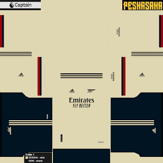 Kit Arsenal 2021 para Efootball PES 2021
