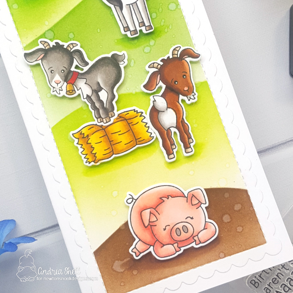 Newton's Nook Designs: Hay There! Farm Scene Card by Andrea Shell