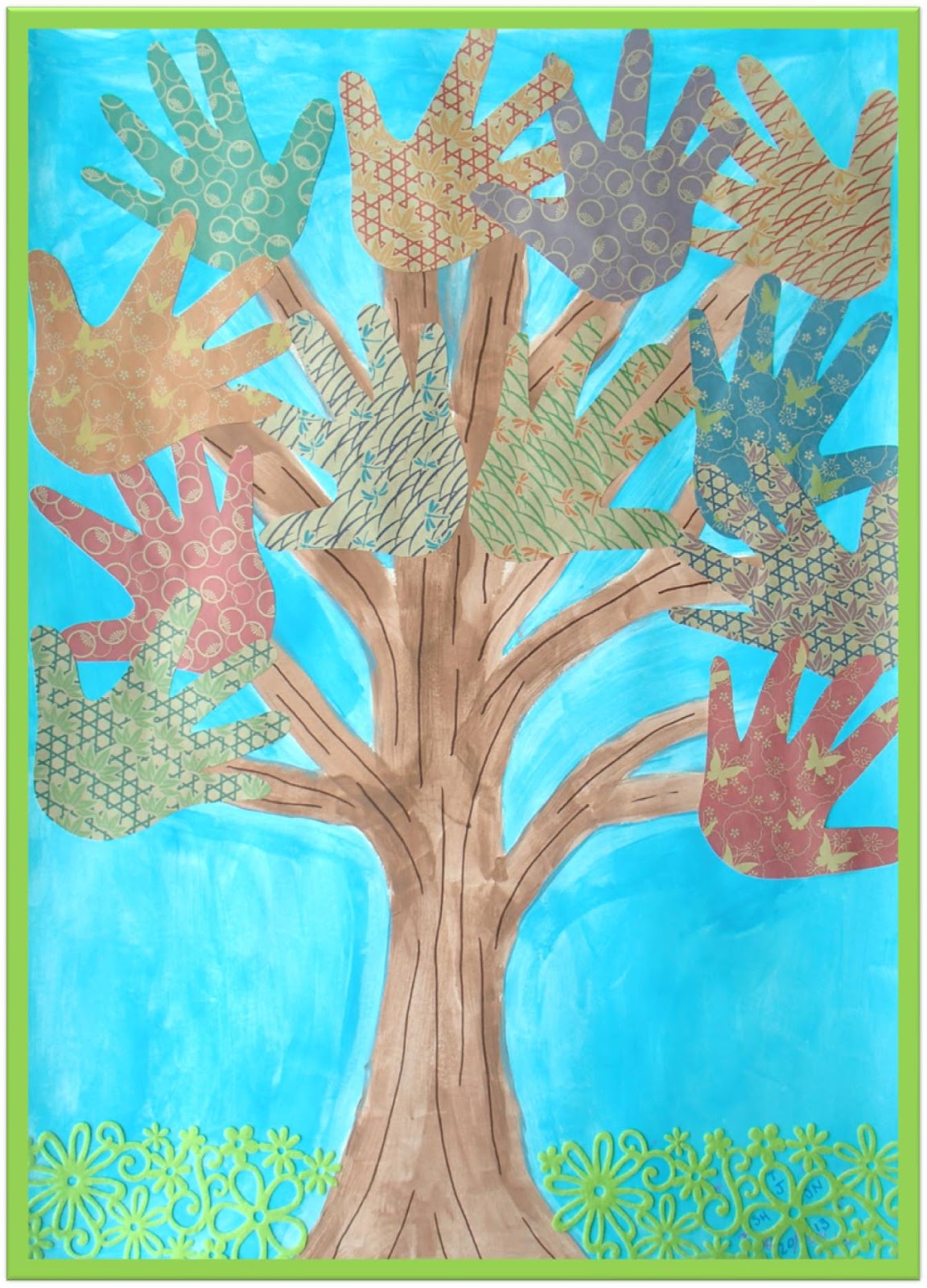 Silv's Journal: Hand Leaves Tree Project