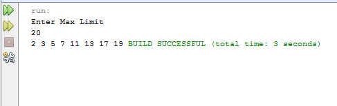 Prime Numbers Upto N Java - PROGRAMMING