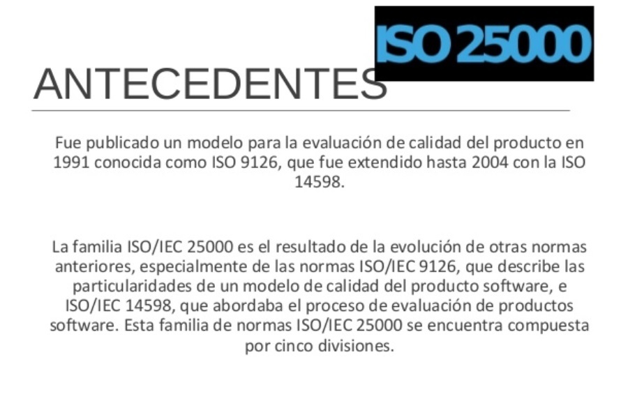 MODELO ISO 9126 Y 25000 ~ ESTÁNDARES Y MODELOS DE CALIDAD SOFTWARE