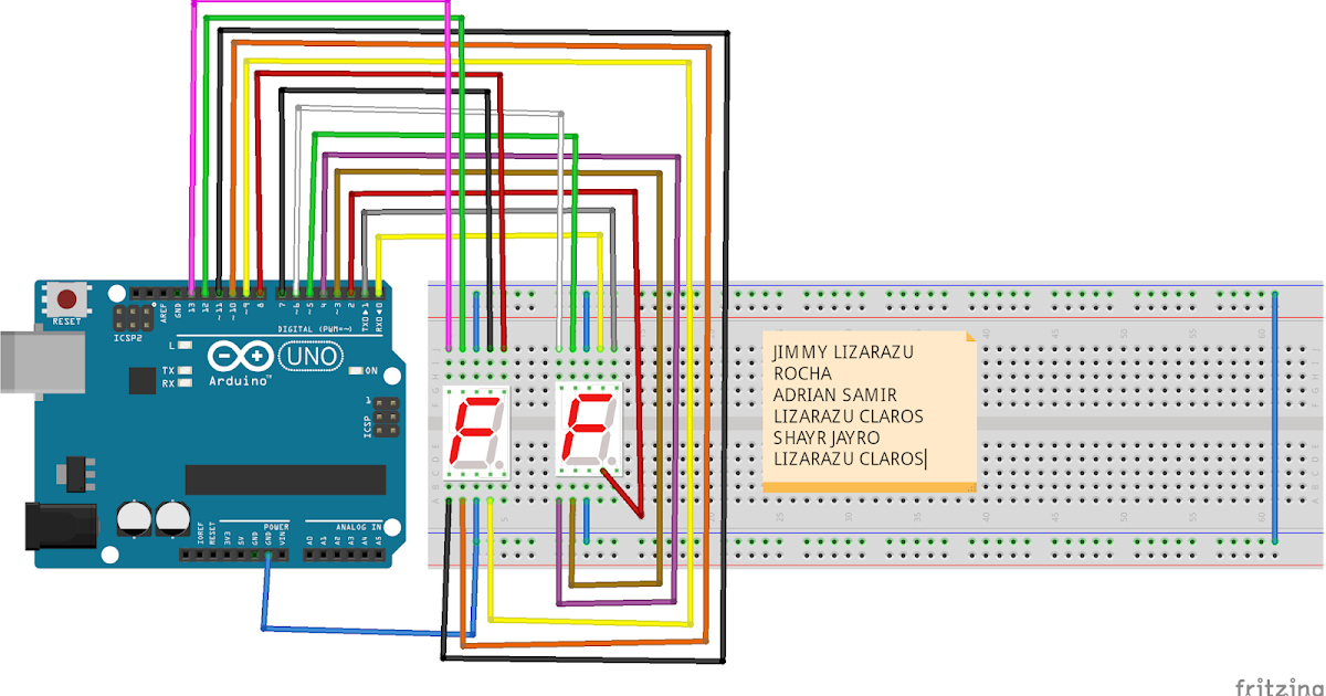 Contador 0-99 2 dígitos 7 Segmento con Arduino: Contador 0-99 2 dígitos ...