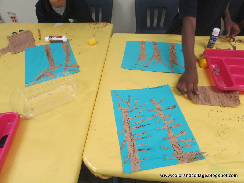 Color, collage, and much more: Autumn tree collages