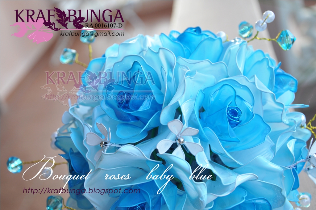 krafbunga: bouquet roses baby blue