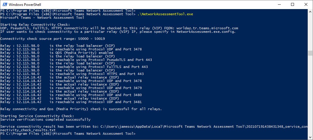 Teams Network Assessment Tool (July 2021 Update) | My Teams Lab