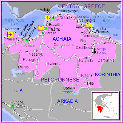 Map of Greece Regional Political Province