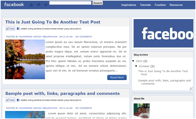 Facebook Blogger Template - Berbagi Informasi Bisnis, Berita, Tips ...