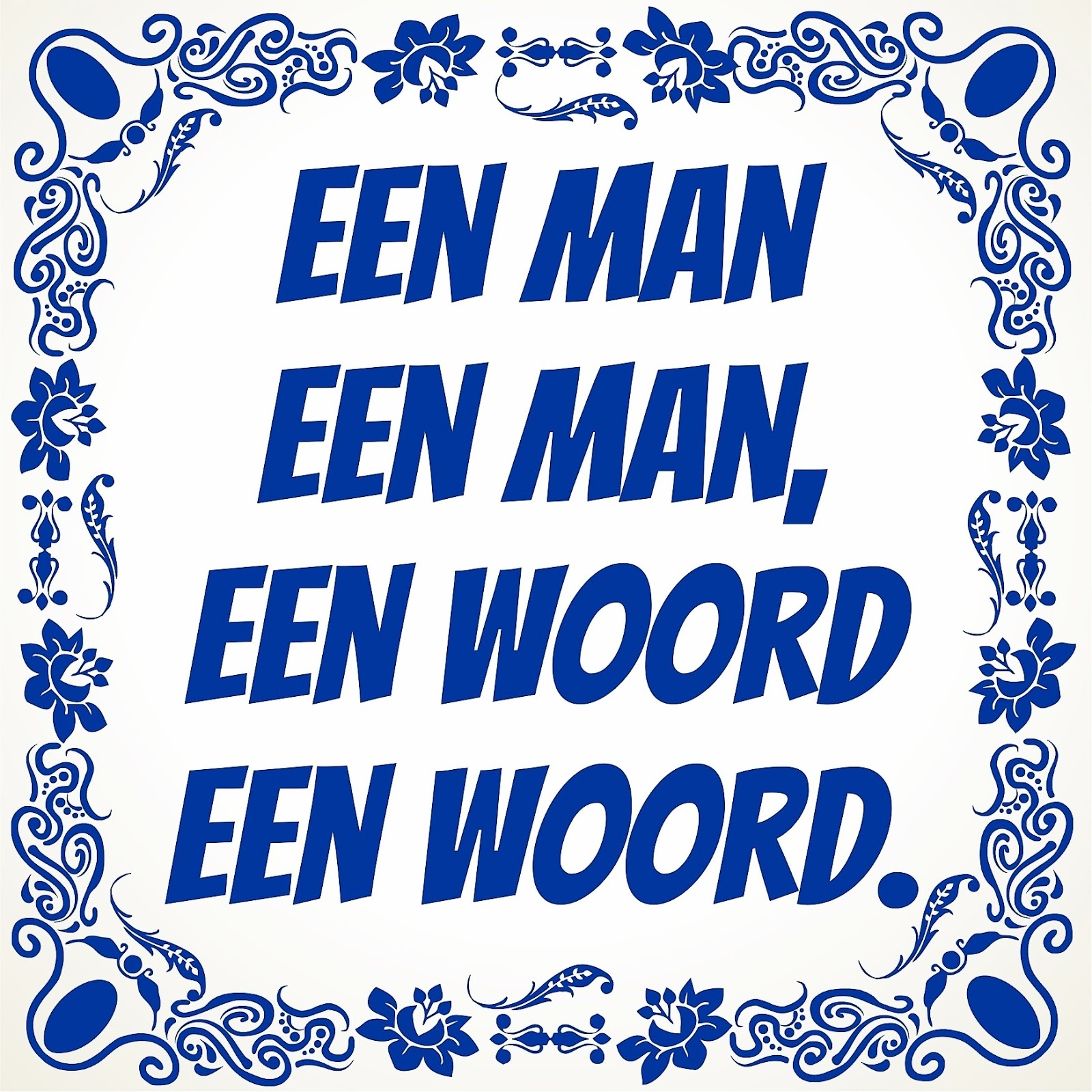 Fieggentrio: Een man een man, een woord een woord