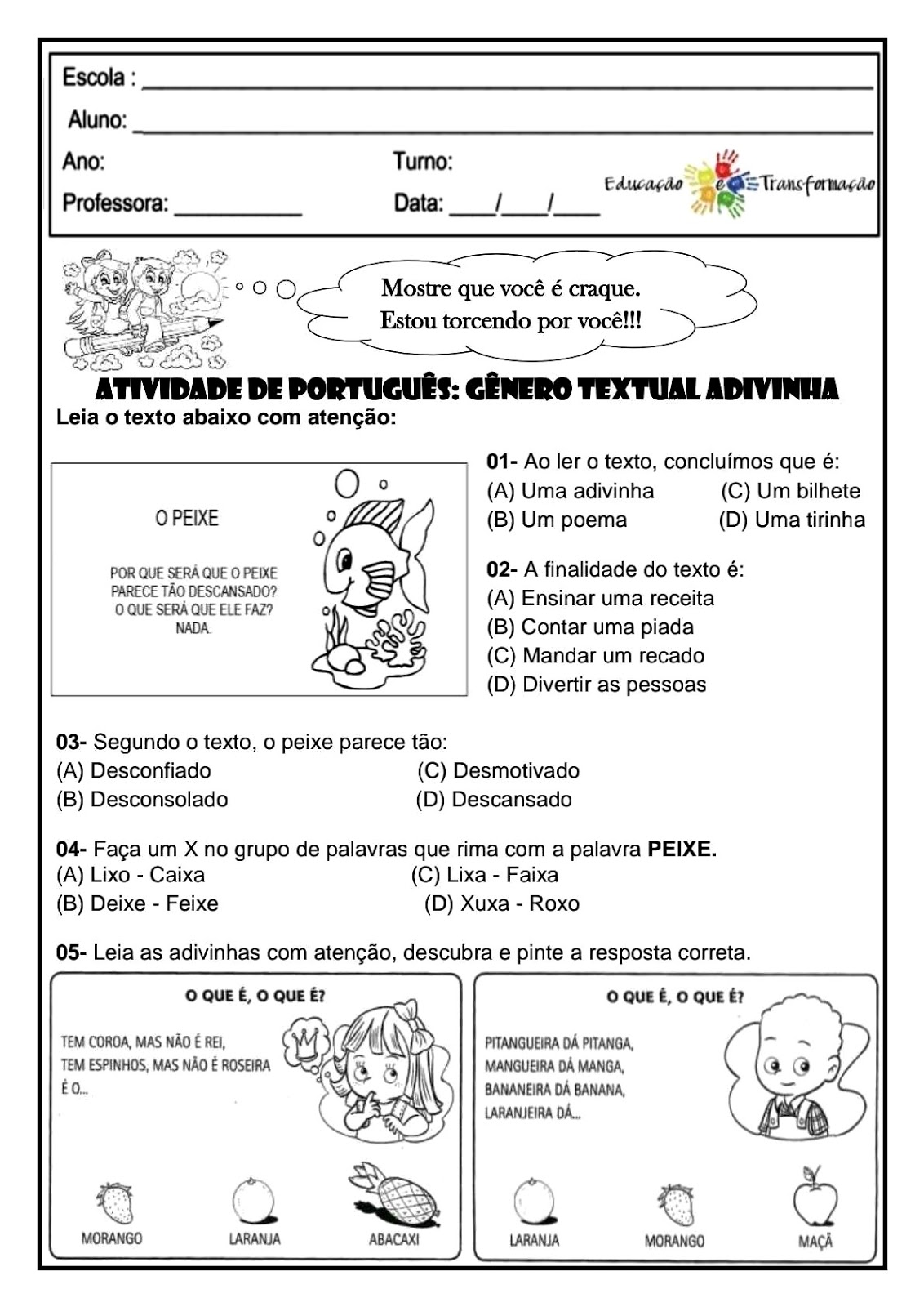 Gêneros textuais Atividades variadas de língua portuguesa para ... Gêneros textuais Atividades variadas de língua portuguesa para ...