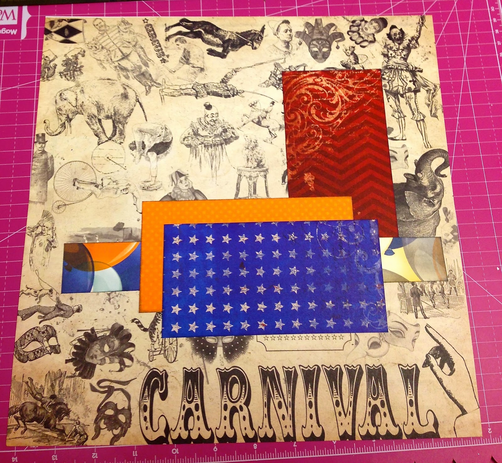 FotoBella: Bo Bunny Carnival Layout Tutorial