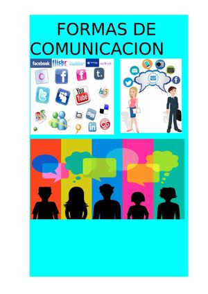 Formas De Comunicación: FORMAS DE COMUNICACIÓN