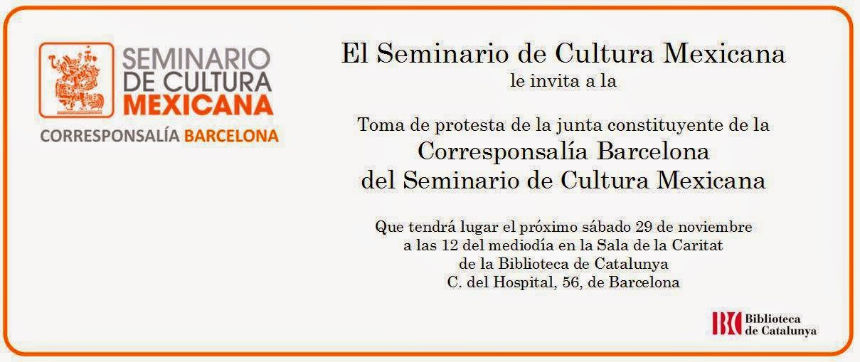 Noticias: El Seminario de Cultura Mexicana abrirá una corresponsalía en Barcelona