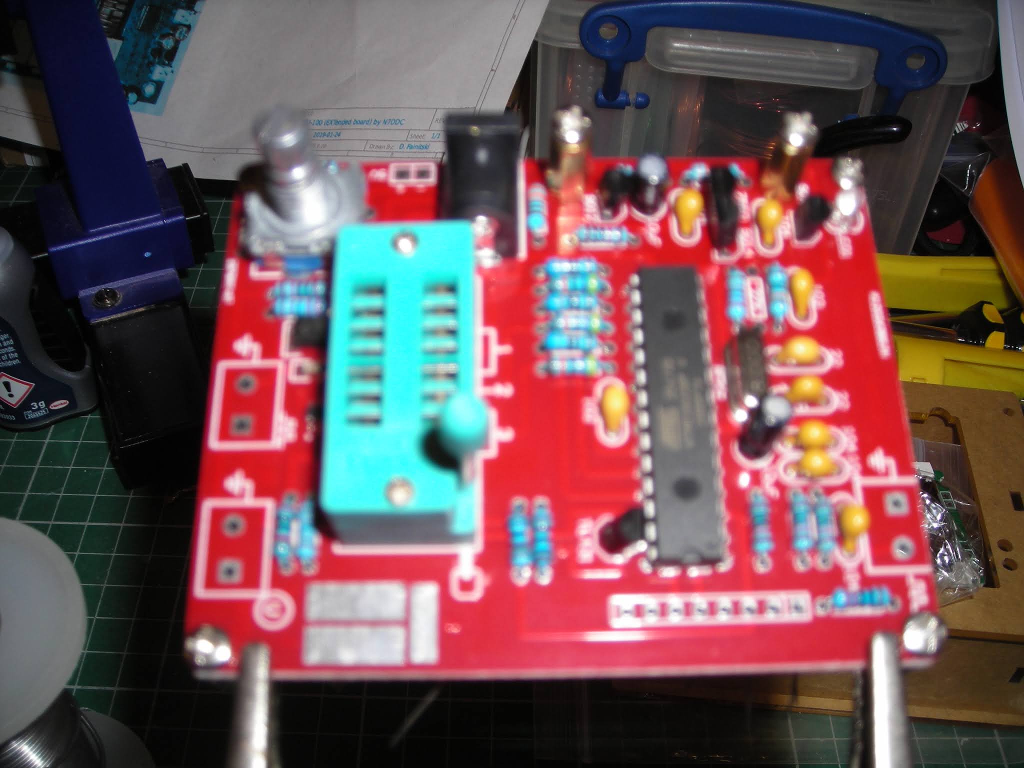 M1KTA's QRP ham radio blog: GM328 Build board stuffing.