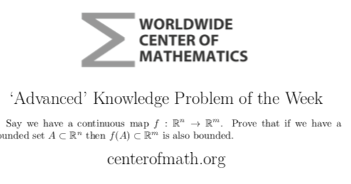 The Center of Math Blog: Advanced Knowledge Problem of the Week 1-15-19 ...