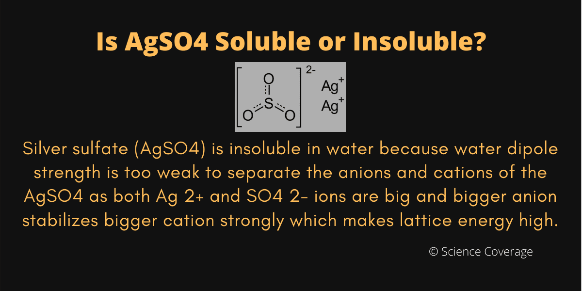 Is AgSO4 Soluble or Insoluble in Water?