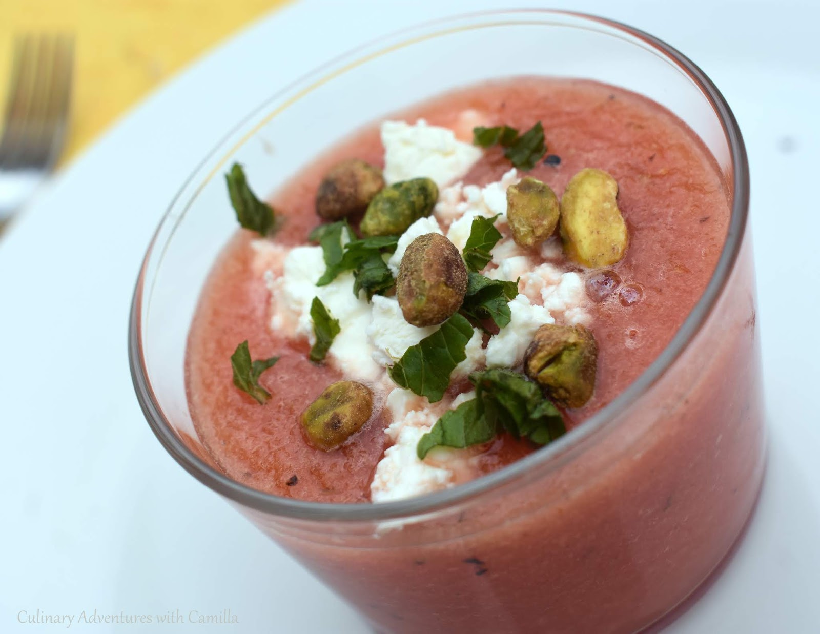 Chilled Watermelon and Rosé Soup #SoupSwappers