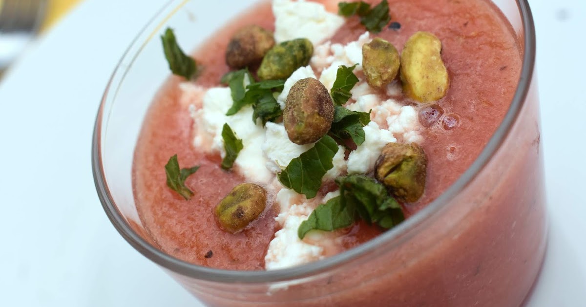 Chilled Watermelon and Rosé Soup #SoupSwappers