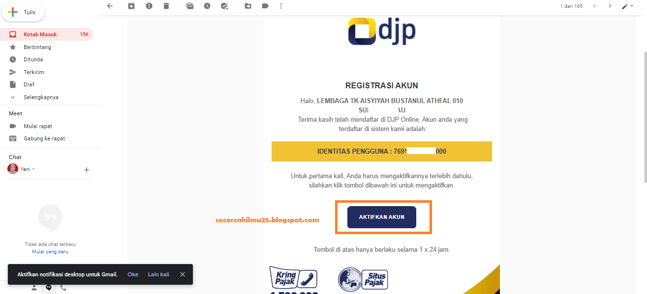 Cara Cepat dan Mudah Registrasi Akun DJP Online Terbaru ~ Secercah Ilmu