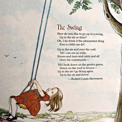 BIRDS & DAFFODILS: "THE SWING" ~ ROBERT LOUIS STEVENSON