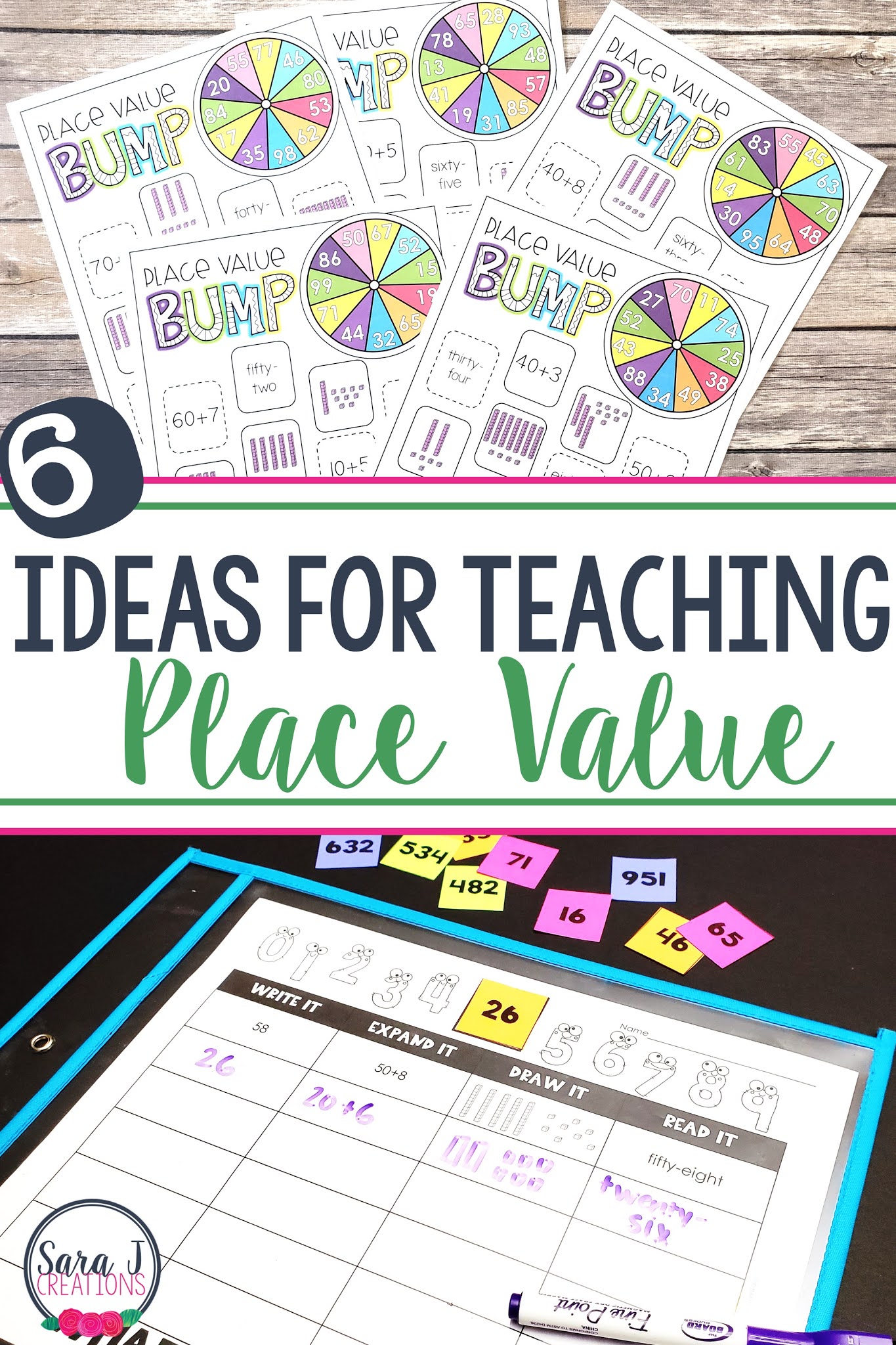 6 Ideas for Teaching Place Value + A Freebie | Sara J Creations