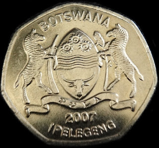 Monedas de México y el Mundo: Botswana: 1 Pula del 2007
