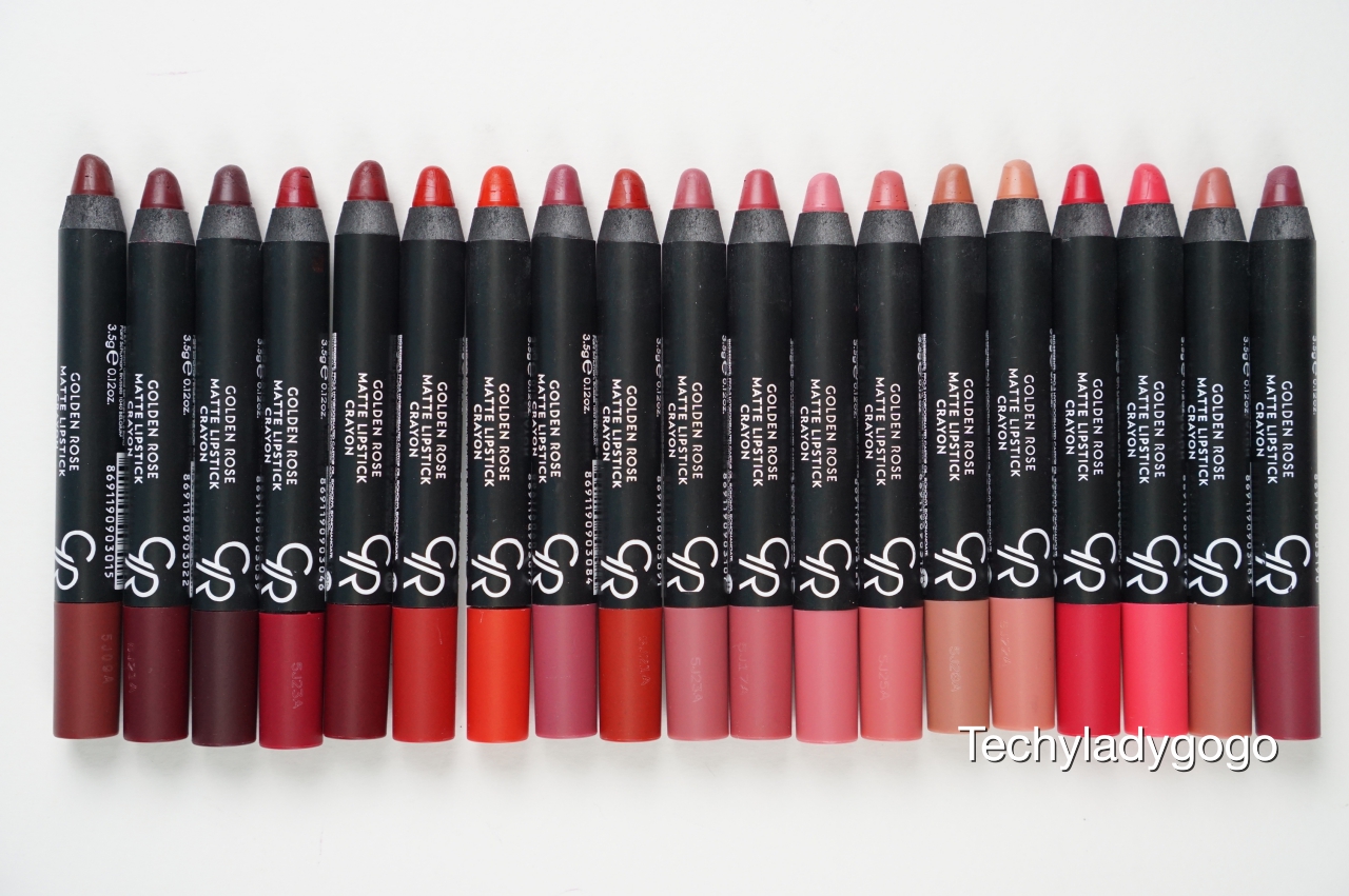 GR Cosmetics Golden Rose Matte Lipstick Crayon รีวิว ลิปสติกดินสอสีสวย ...