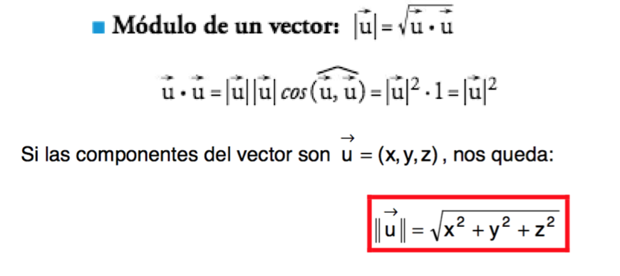 LAS MATES DE SANDRA: MÓDULO DE UN VECTOR