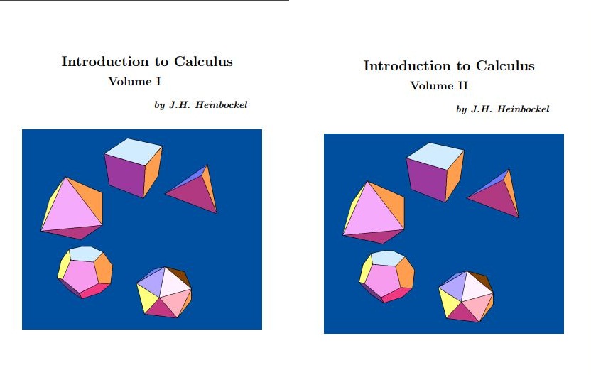 book Introduction to Calculus volume I and volume II in pdf - Science