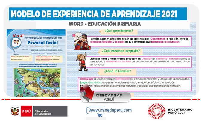Modelo de Experiencia de Aprendizaje 2021 | Aprendo en Casa | Ministerio de Educación ...
