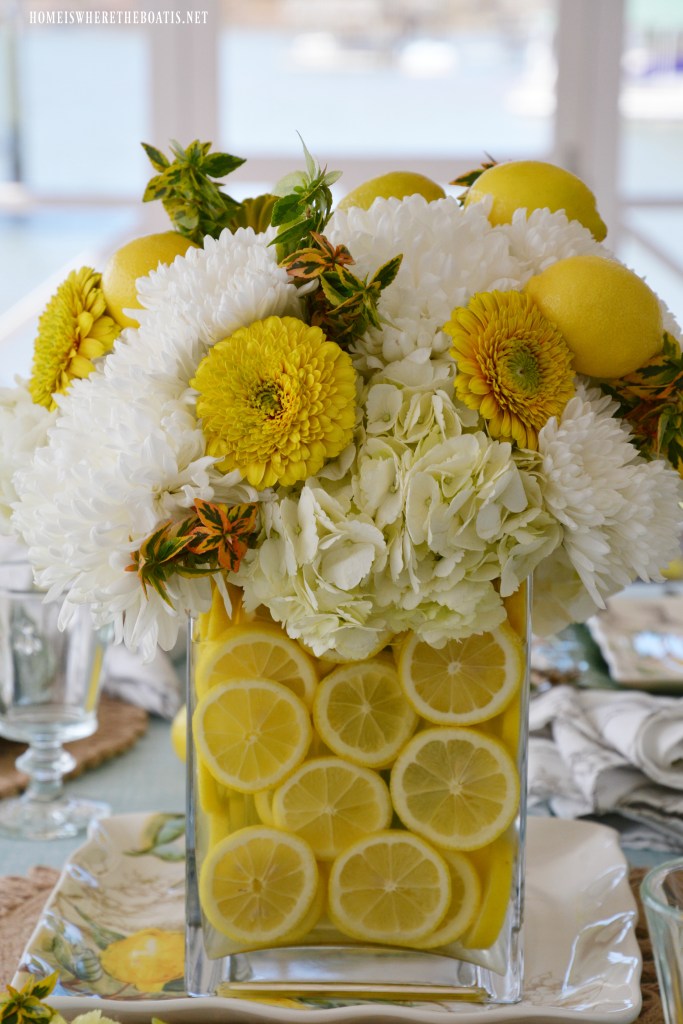 Let's Add Sprinkles: A Lovely Lemon Centerpiece/July's Pinterest Challenge