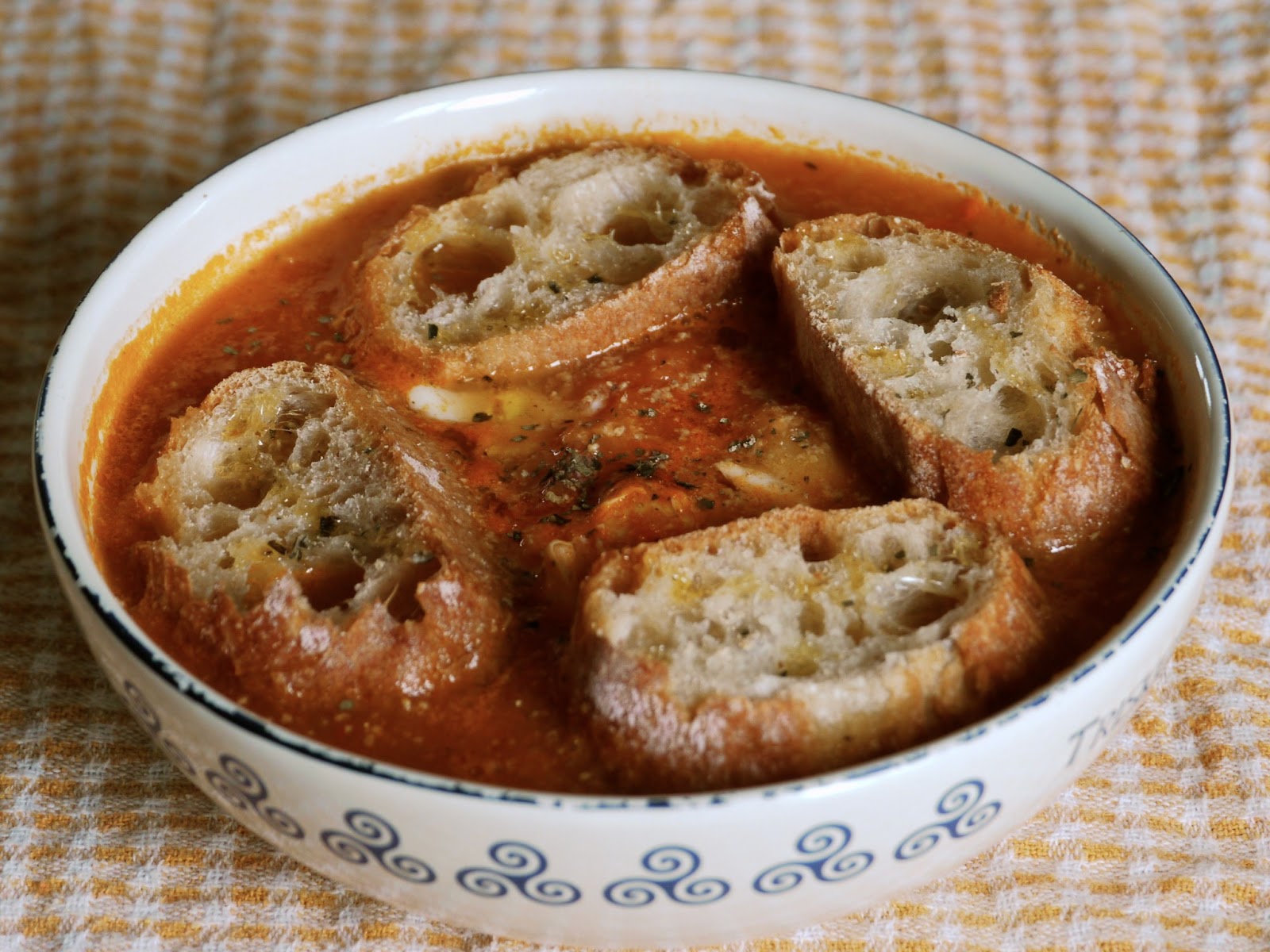 The Medicine: Portuguese Tomato and Onion Soup with Poached Egg