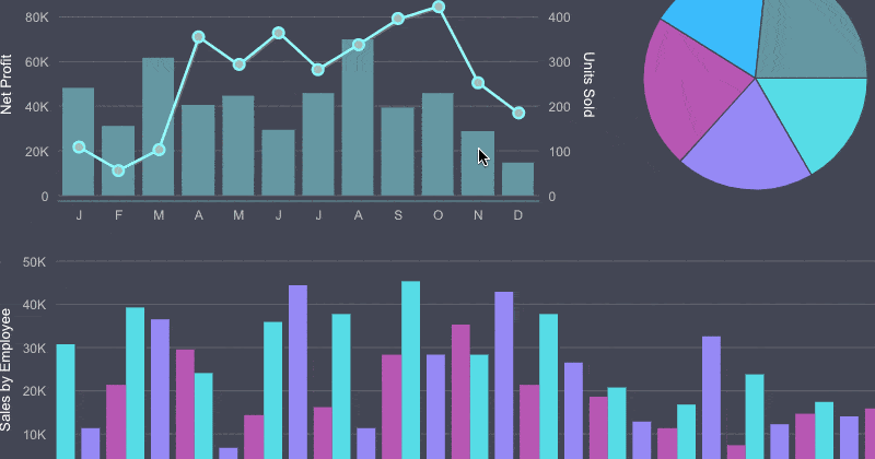 Animated Dashboard with Tooltips