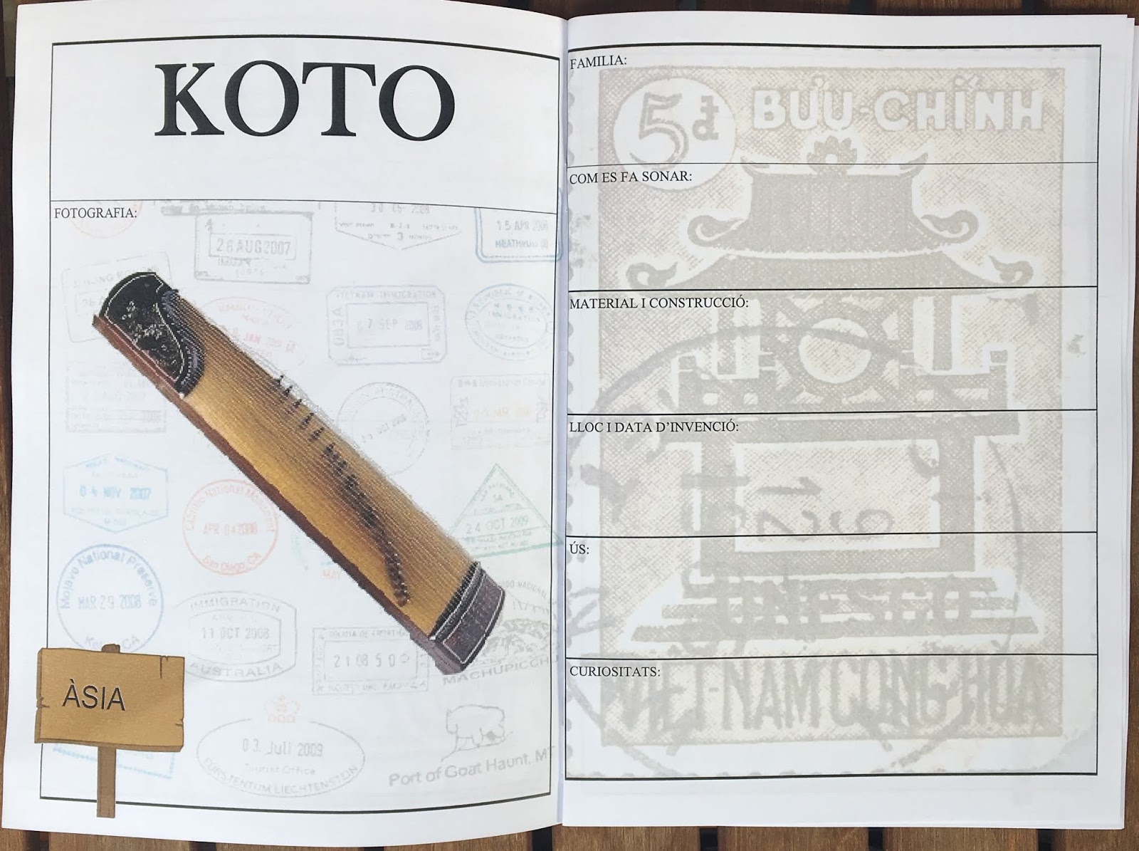 PASSAPORT DELS INSTRUMENTS DEL MÓN