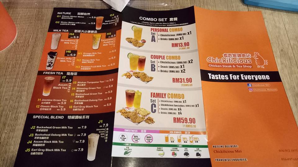 Chickilicious Miri MENU Preview - Miri Food Sharing