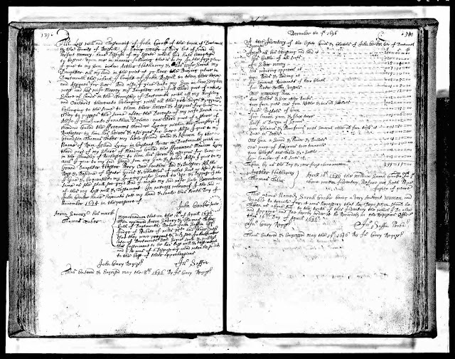 Genea-Musings: Amanuensis Monday - 1694 Probate Records of John Cooke ...
