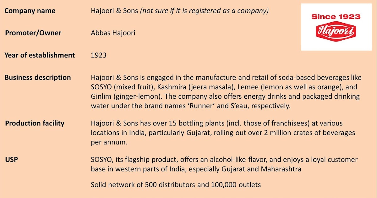 Pyjama Partners Unlimited: Hajoori & Sons - the firm behind SOSYO