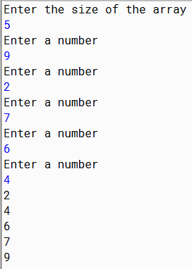 Insertion Sort | Write a program in java to perform insertion sort on ...