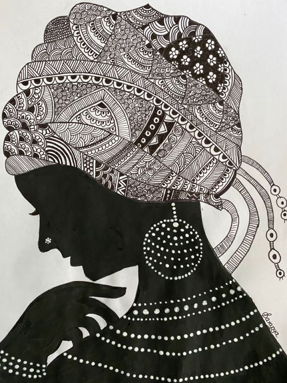Zentangle and Mandala: Girl Zentangle