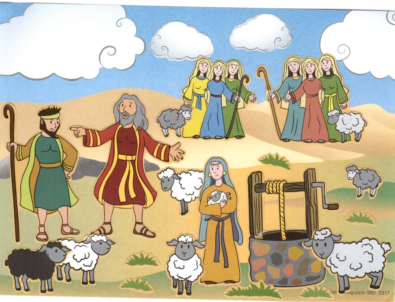 Petersham Bible Book & Tract Depot: Moses & Zipporah Sticker Scene